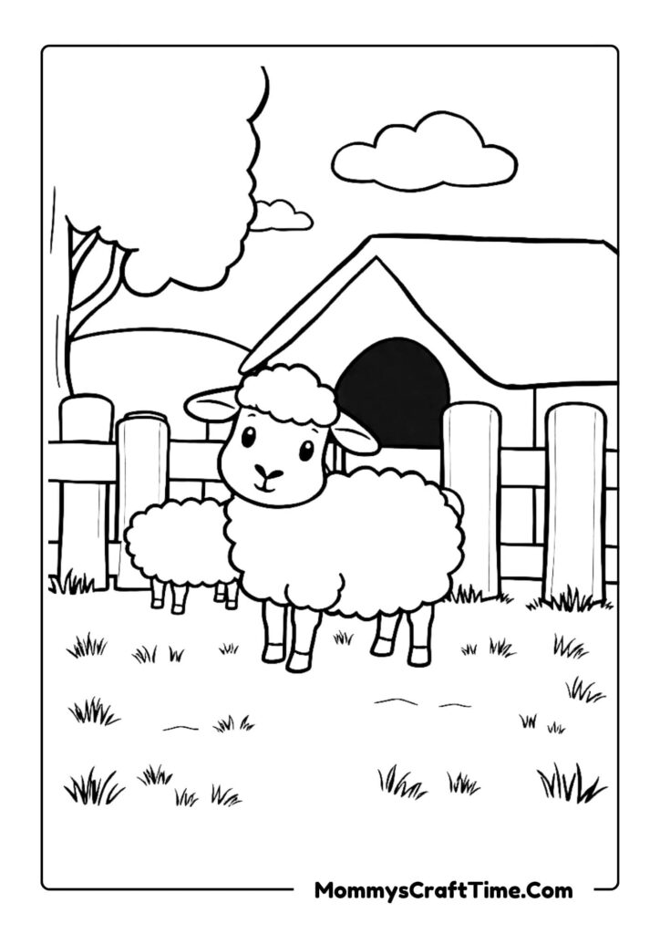 32 Free Farm Animal Coloring Pages For Toddlers - Mommys Craft Time