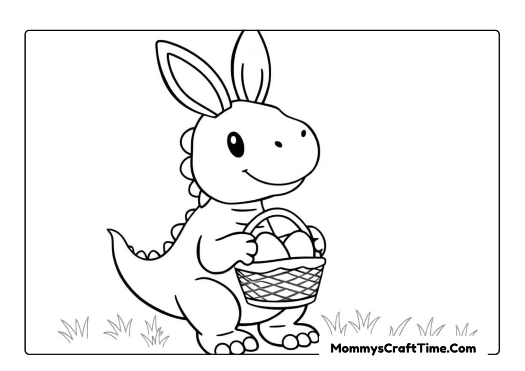 13 Free Easter Dinosaur Coloring Pages: Easy For Kids