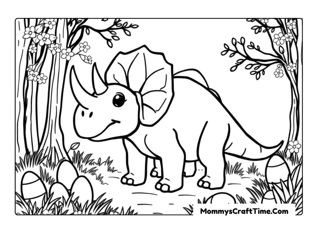 13 Free Easter Dinosaur Coloring Pages: Easy For Kids