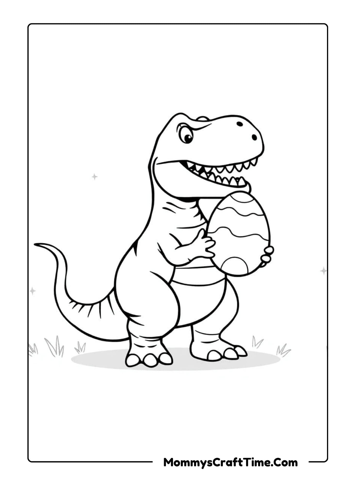 13 Free Easter Dinosaur Coloring Pages: Easy For Kids